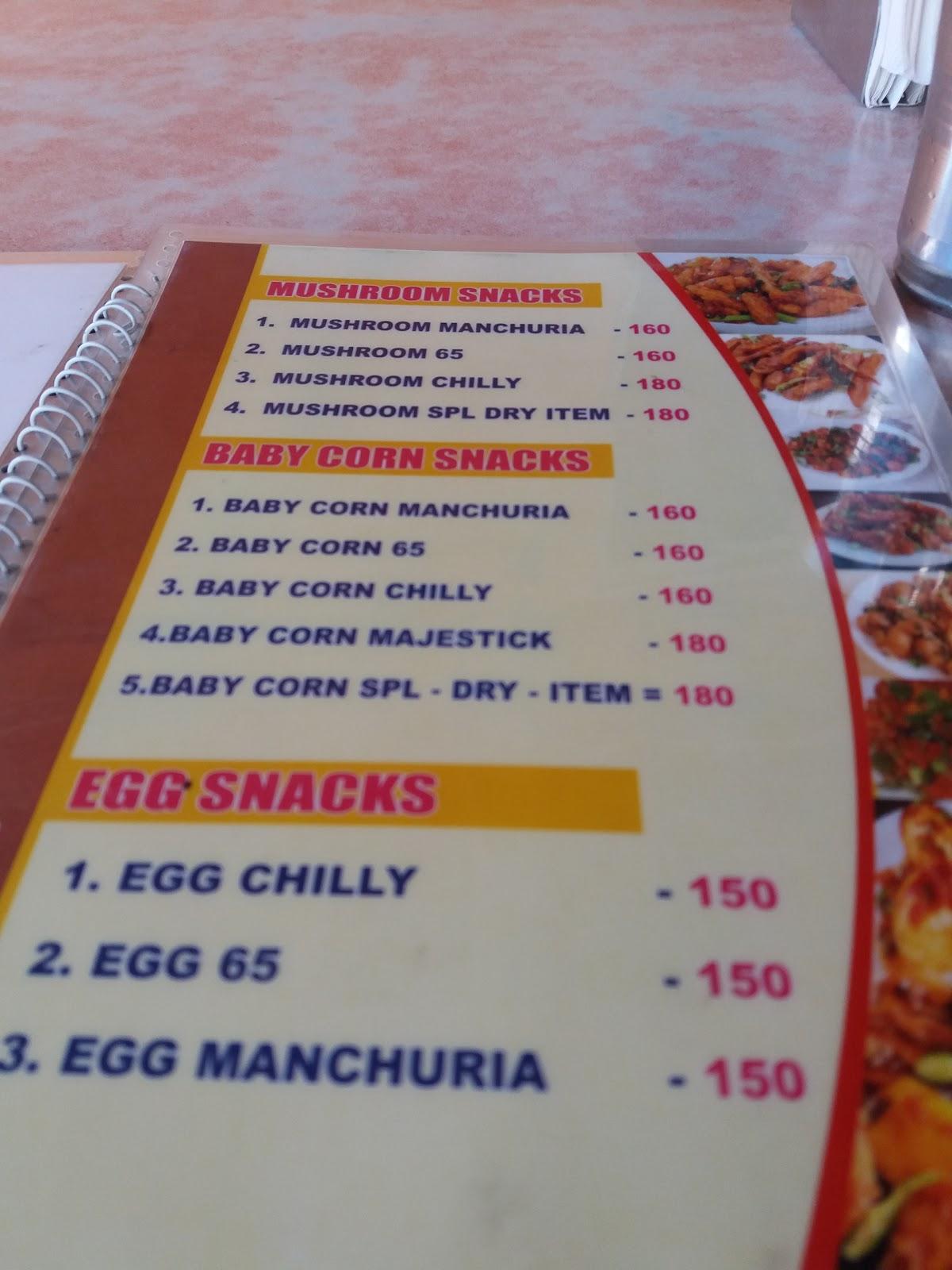 Menu at Malgudi Mayuri Family Restaurant., Siddipet