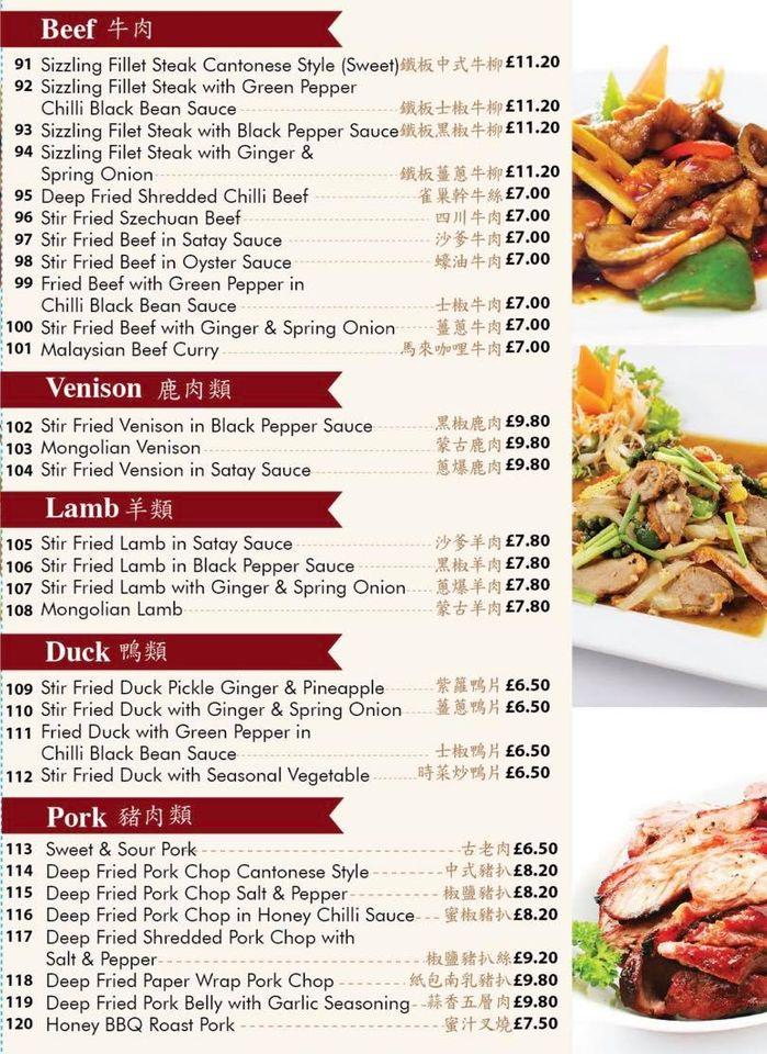 Menu at Mayflower Chinese Restaurant, Northampton