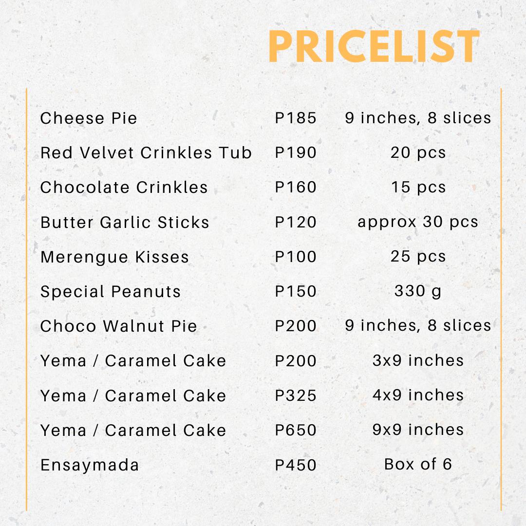 Menu at Momilo Mio Food Ventures Inc., Cainta