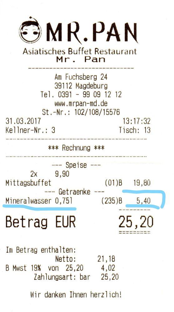 Mr Pan Magdeburg Speisekarte
