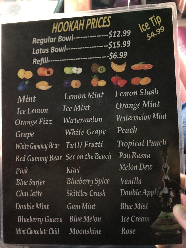 Menu at Alibaba Hookah Lounge pub & bar, Tempe