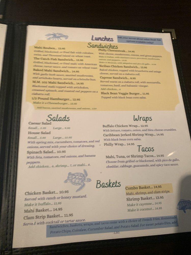 Menu at The Catch Restaurant & Bar, Key Largo