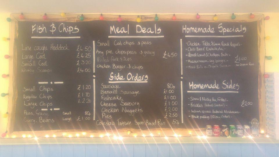 Menu at Ambergate Chip Shop fast food, Belper