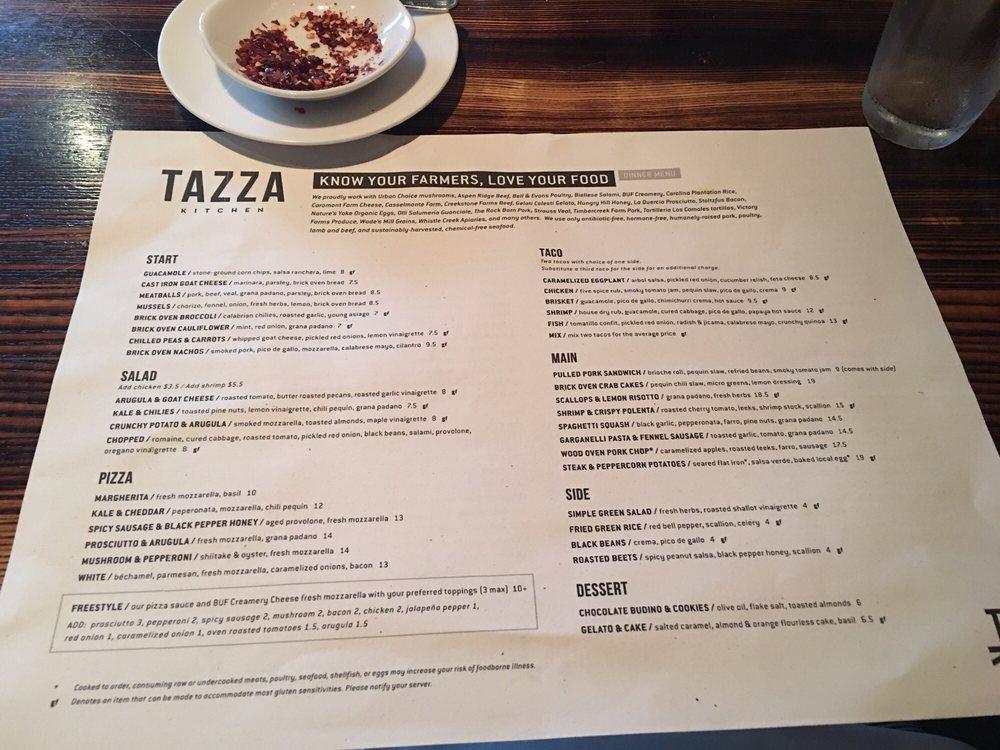 Menu at Tazza Kitchen Short Pump pub & bar, Richmond, Pump Rd