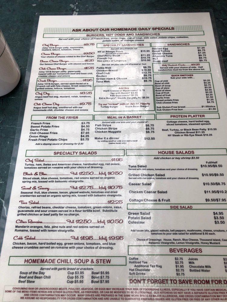 Menu at Giant Chef restaurant, Pleasant Hill