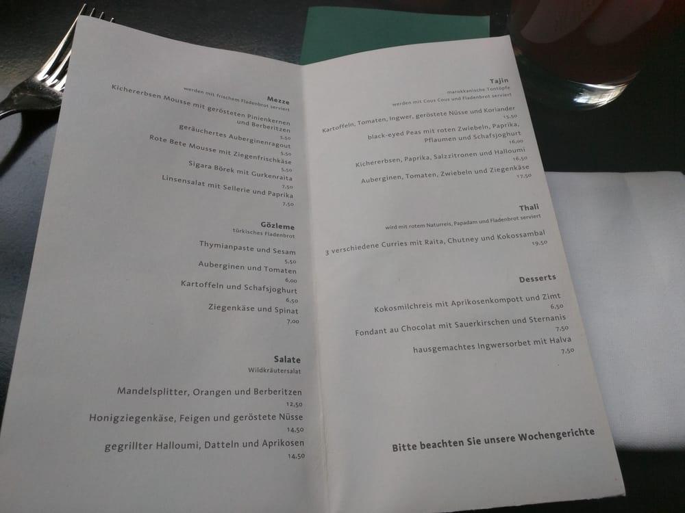 Speisekarte von Restaurant Kismet, München