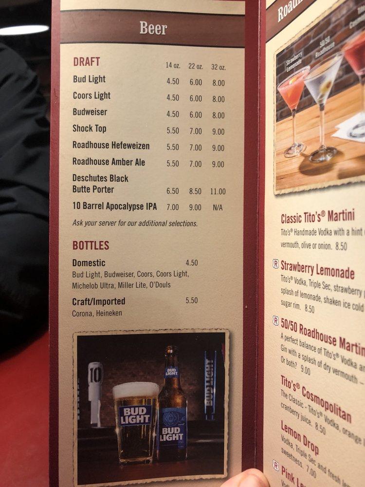 Menu at Original Roadhouse Grill steakhouse, Springfield
