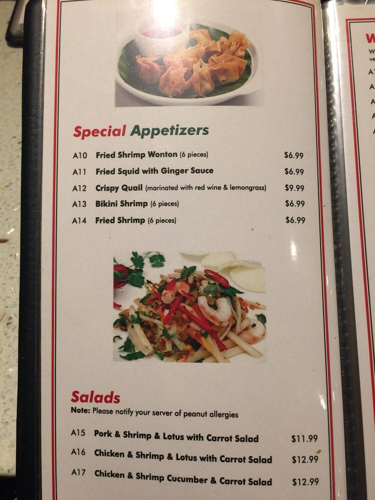 Menu at Pho Viet Taste restaurant, Ottawa