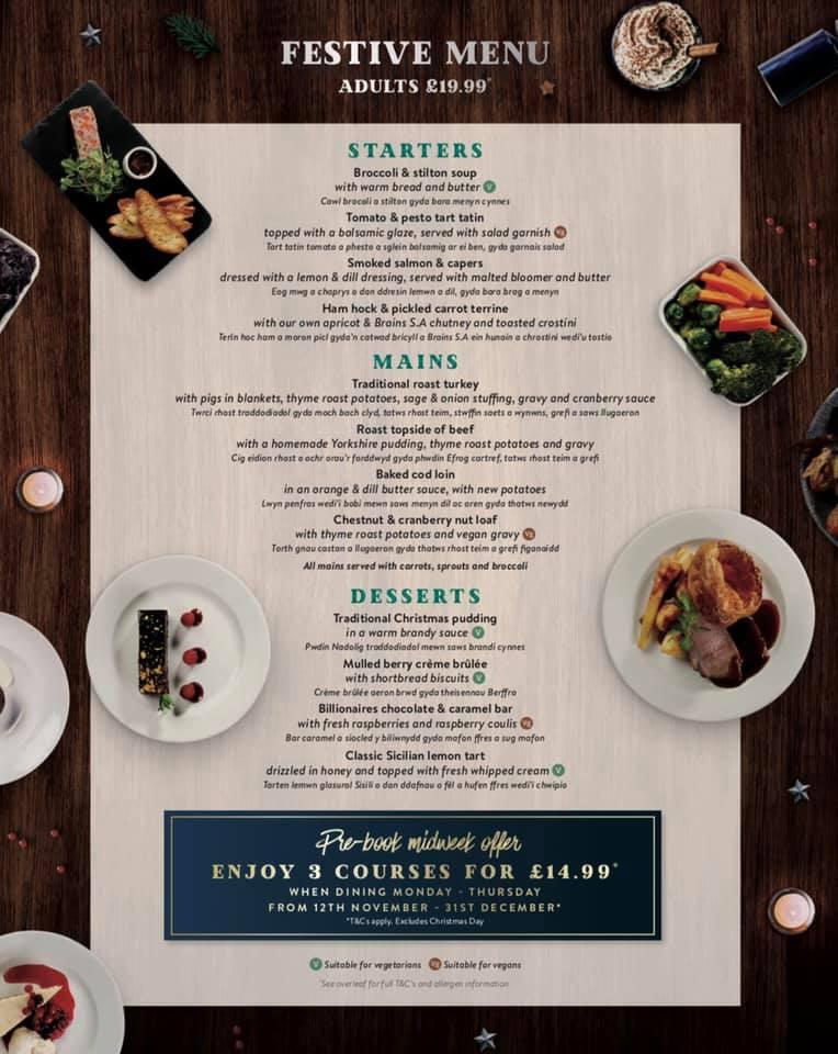 Menu at Hotel Penwig pub & bar, New Quay