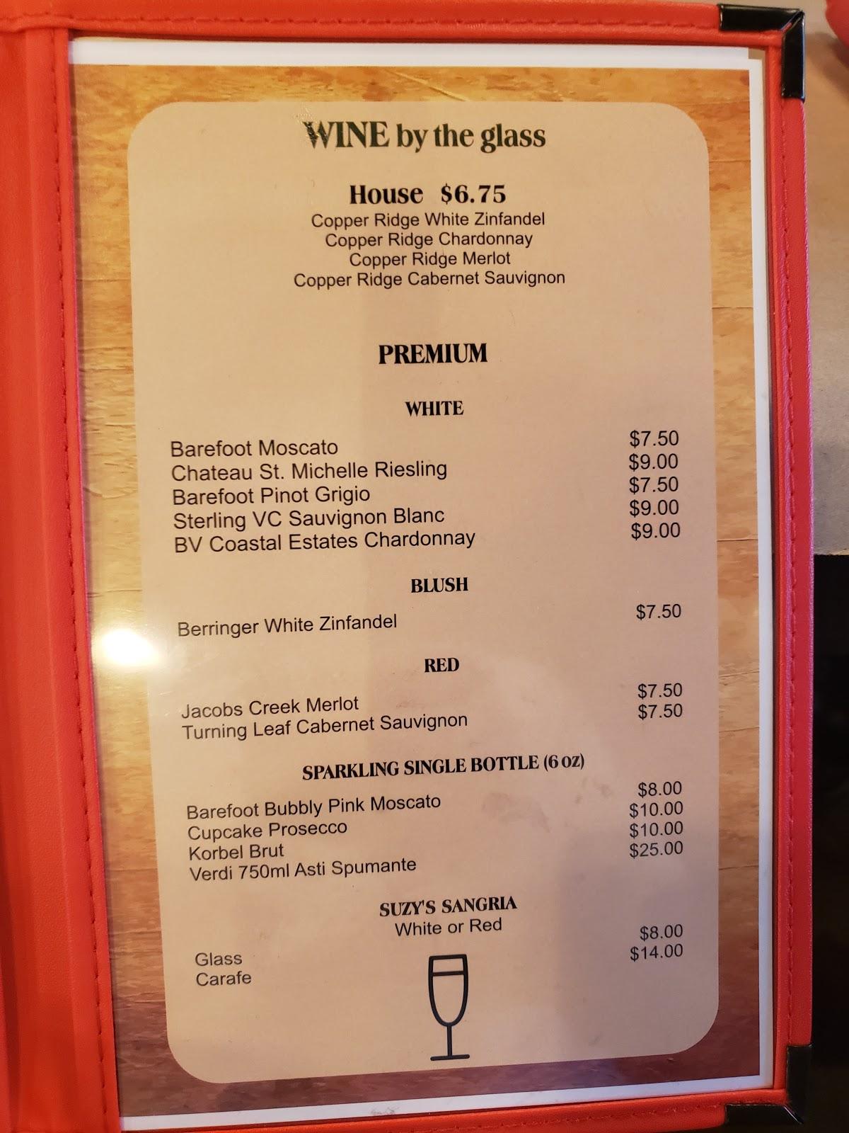 Menu at The Warehouse Tavern & Grill pub & bar, USA