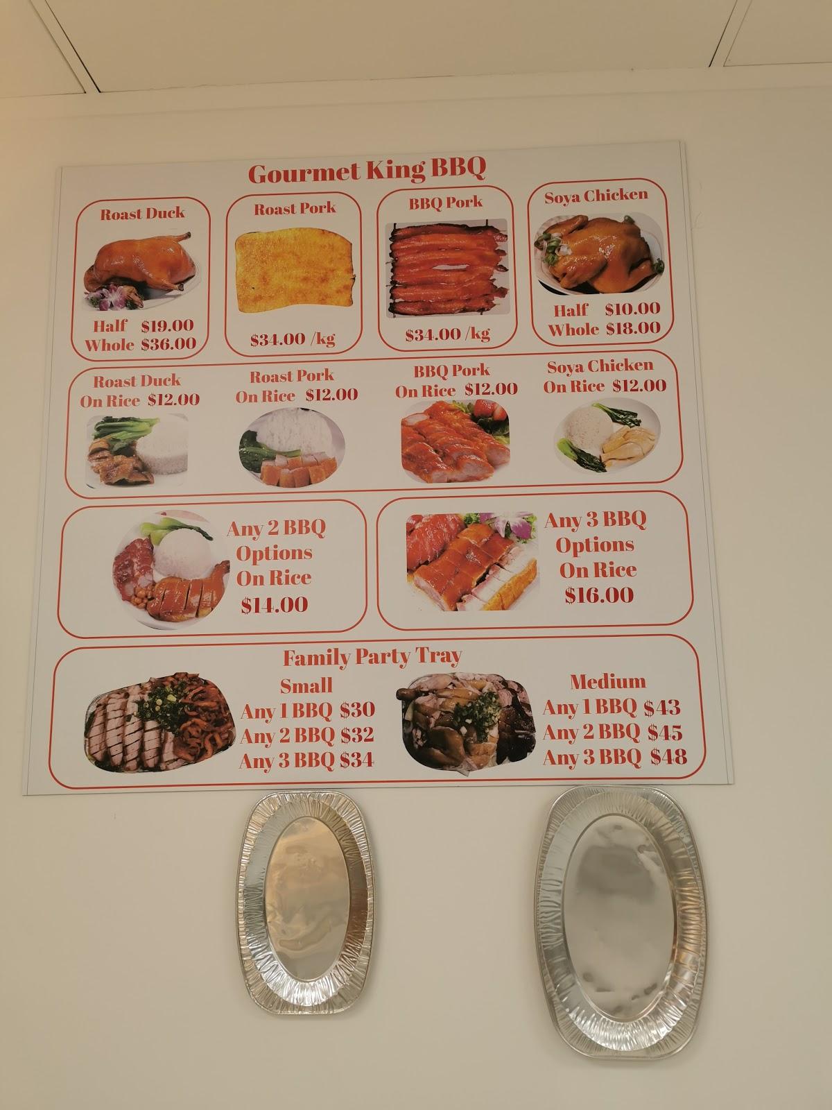 Menu at Gourmet king takeaway restaurant, Auckland