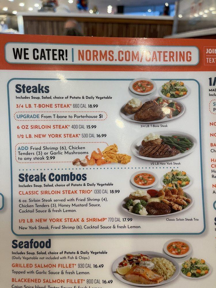 Menu at NORMS Restaurant, Rialto, W Renaissance Pkwy