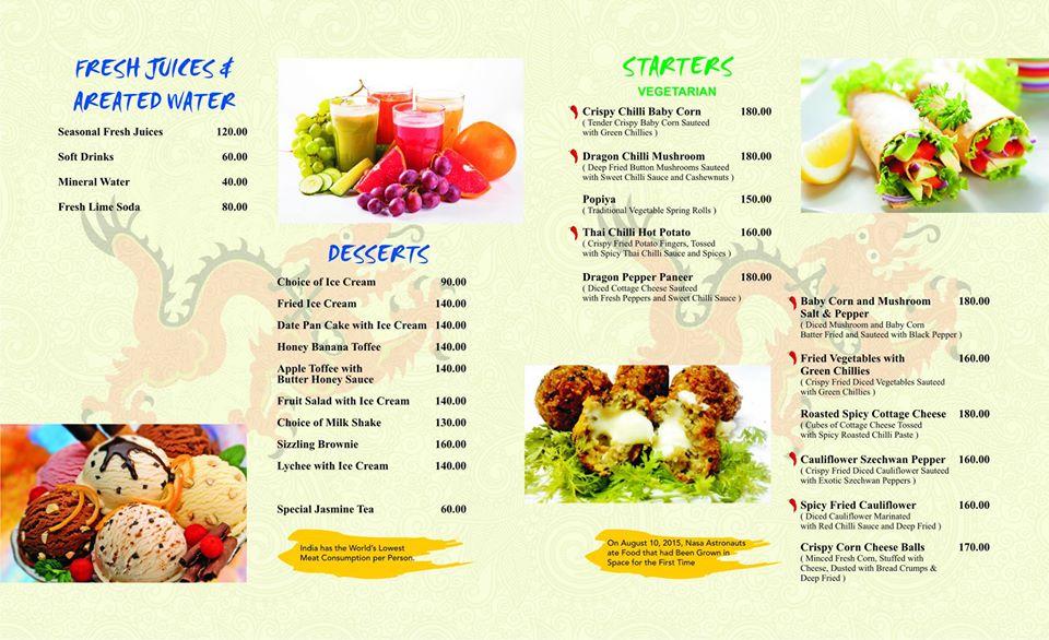 Menu at Tasty China, Chennai