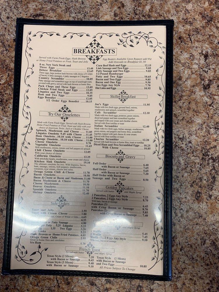 Menu at Brentwood Cafe, Brentwood, Brentwood Blvd
