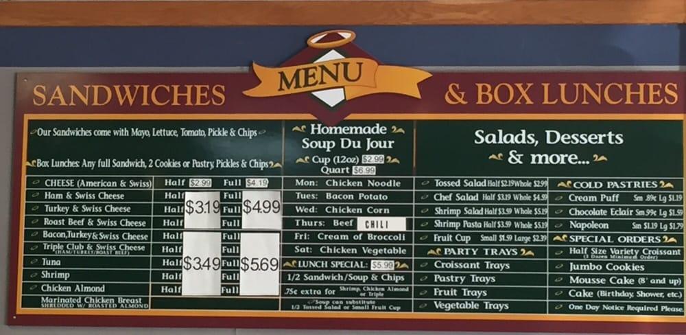 Menu at Heavenly Croissant bakery, Fort Walton Beach