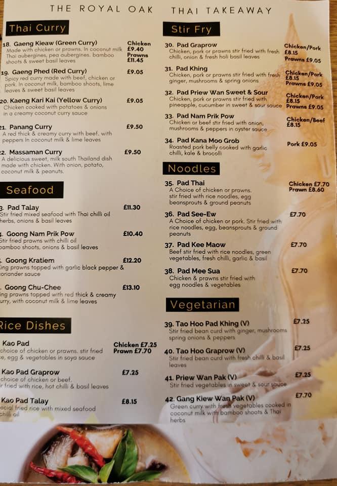 Menu at Royal Oak pub & bar, Stevenage