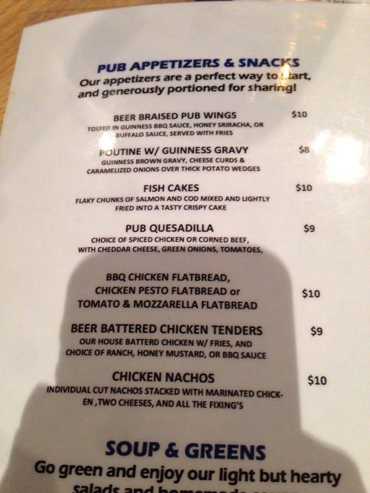 Menu at Shakespeare's Grille & Pub, Henderson