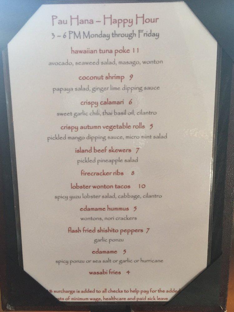 Menu at Bali Hai Restaurant, San Diego