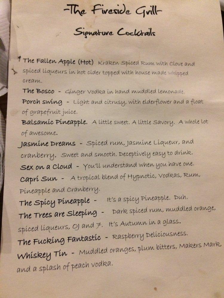 Menu at The Fireside Grill pub & bar, Beaverton