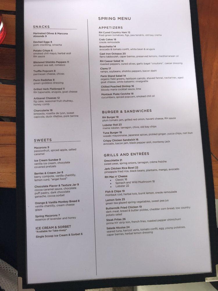 Menu at The Patio, Beacon