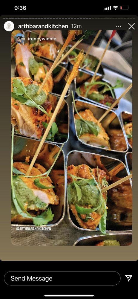 Carta de Arth Bar & Kitchen - Indian Restaurant in Culver City, Culver City
