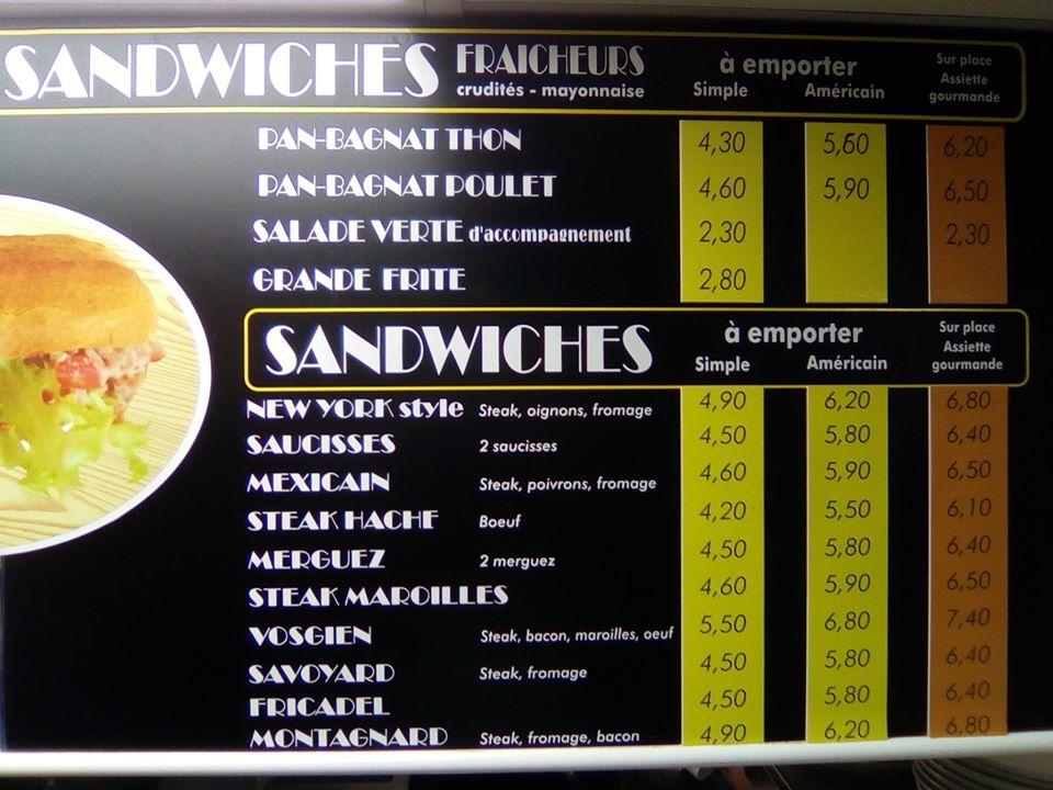Menu at Burger Canteen fast food, Laon, 13 Av. Carnot