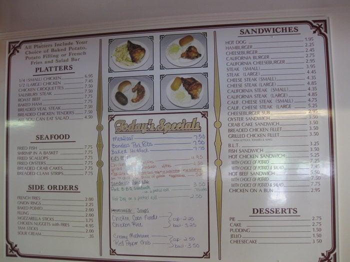 Menu at Kauffman's Bar-B-Que Restaurant, Bethel