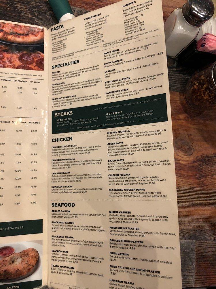 Menu at Pizza Shack pizzeria, Montgomery, Stewart Creek Rd