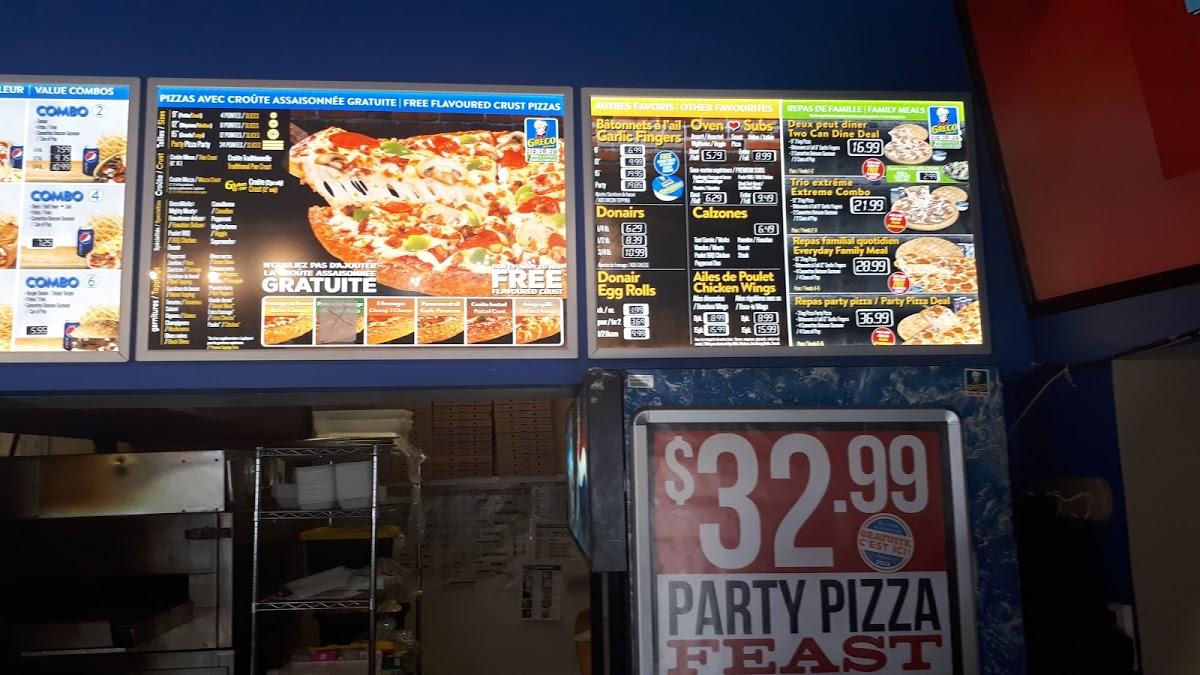 Menu au Greco Pizza pizzeria, Caraquet, 181 W St Peter Blvd