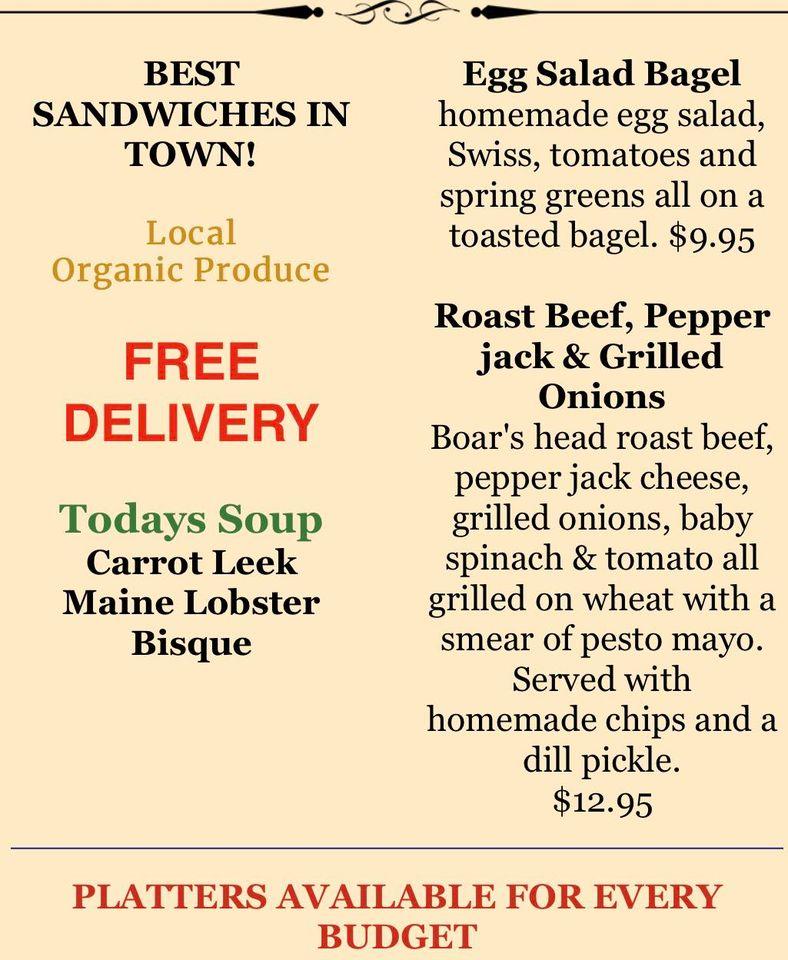 Menu at Michelle's Brown Bag Cafe, Sarasota