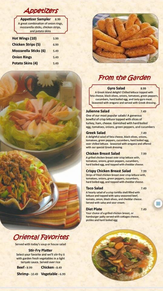 Menu at Diner 54 restaurant, Kirksville