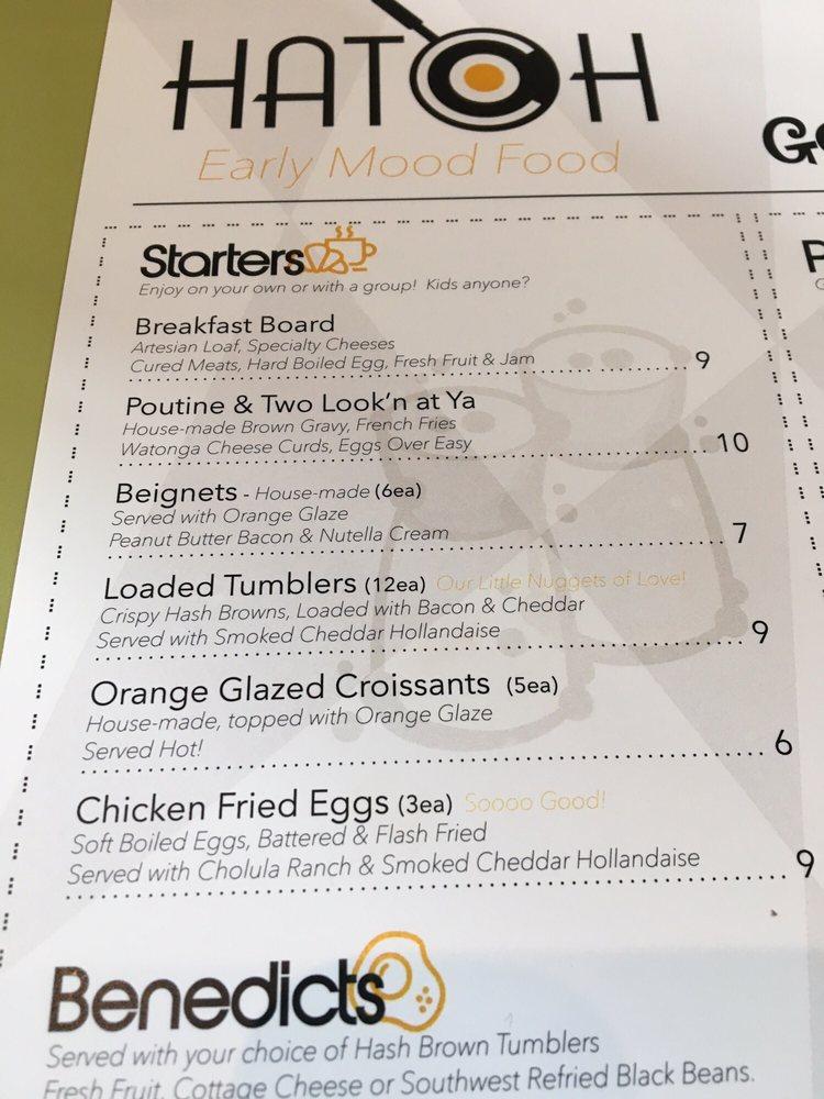Menu at Hatch Early Mood Food restaurant, Oklahoma City, 1101 N ...