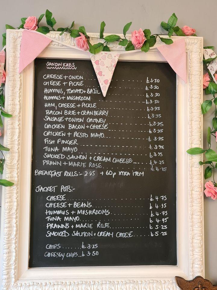 Menu at Taste cafe, Retford