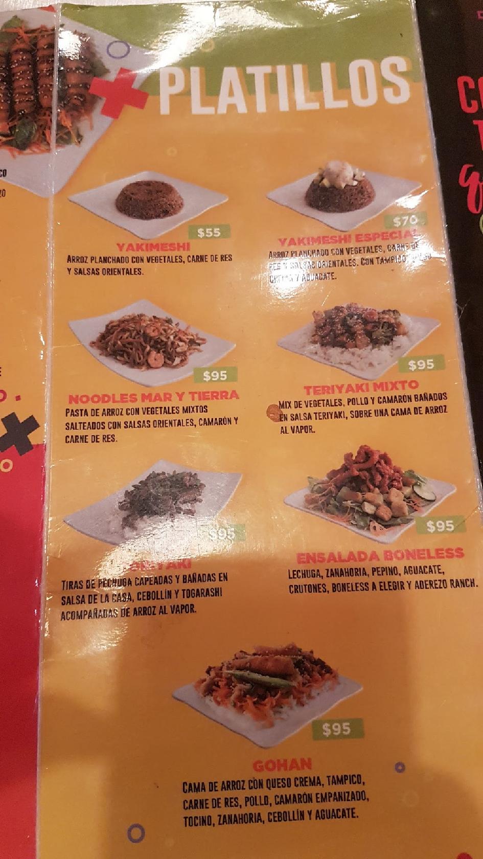 Carta del restaurante Tu Rollo Cinco Sushi, Hermosillo, Blvd. Antonio ...