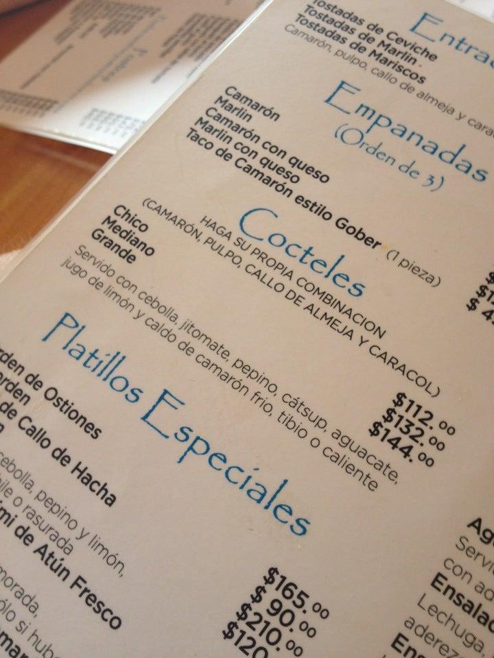 Menu at Mariscos 8 Tostadas Nuevo Vallarta restaurant, Nuevo Vallarta