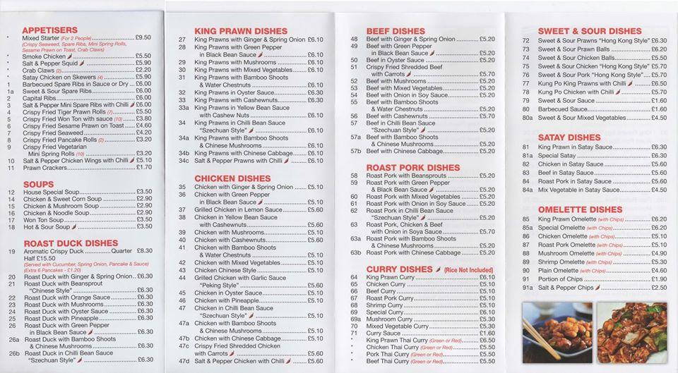 Carta de comida rápida Happy Chef, Gamlingay