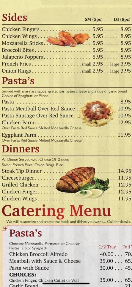 Menu at Olympia Pizza pizzeria, Newburyport