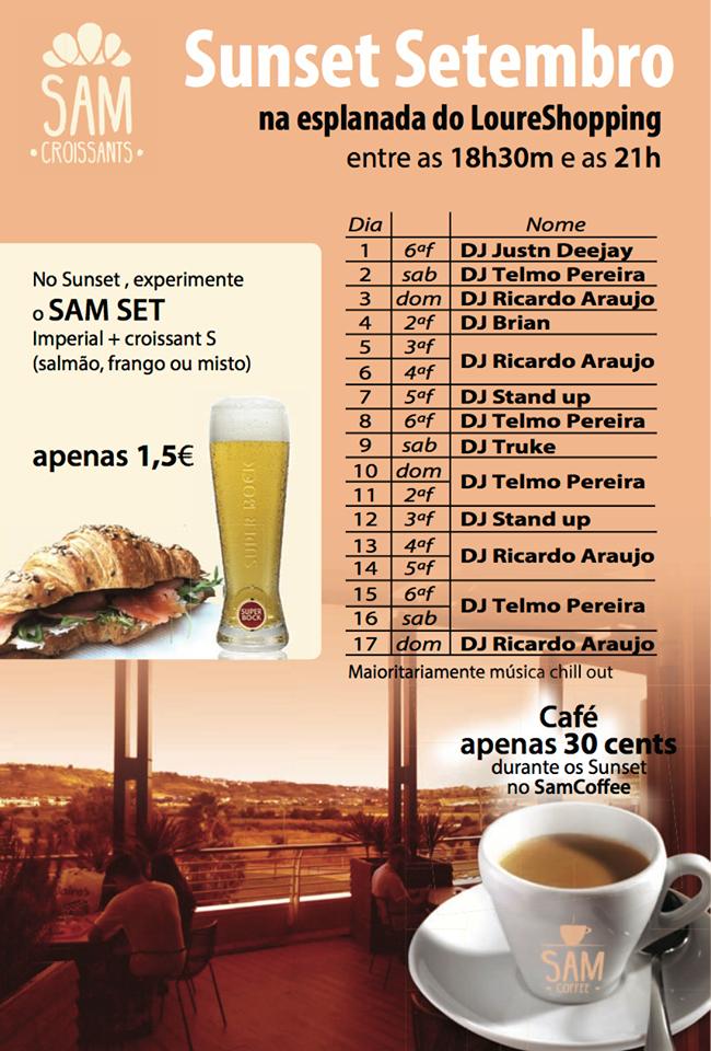 Menu at Sam Croissants restaurant, Lisbon, Avenida das Forças Armadas