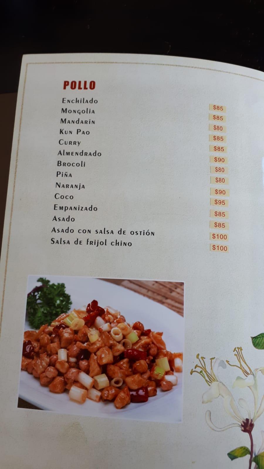 Menu at FU CHENG Restaurante Chino, Cabo San Lucas