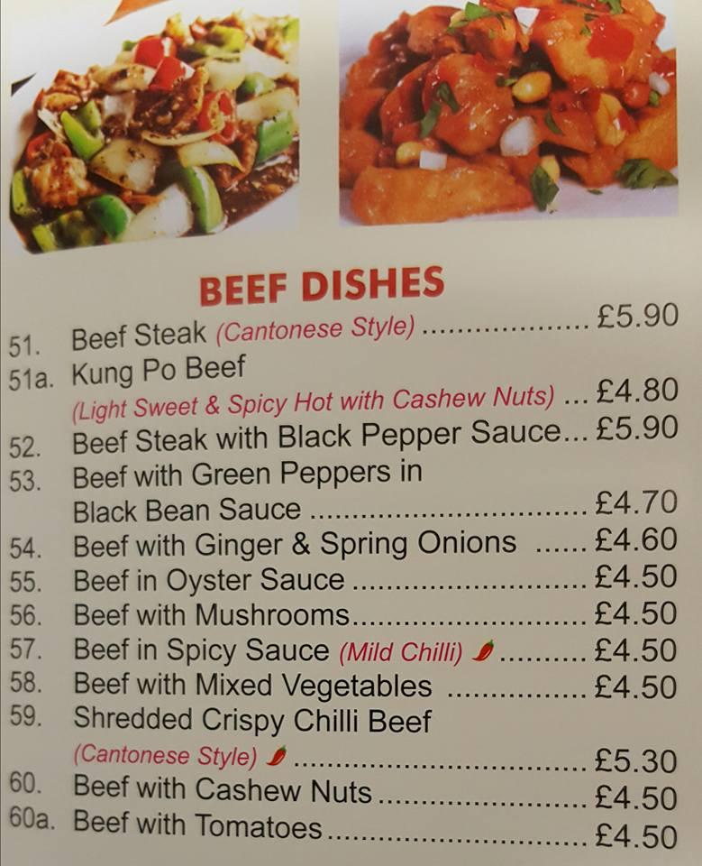 Menu at Golden Branch House fast food, Peterborough