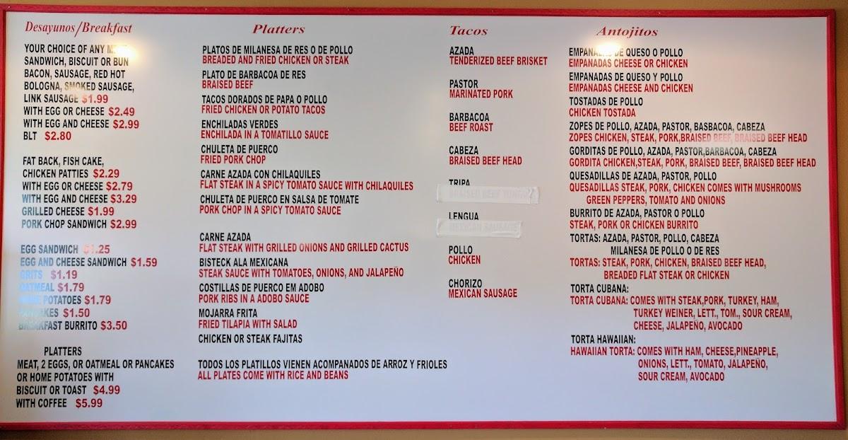 Menu at Speed Grill & Deli restaurant, Oxford