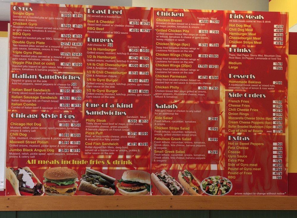Menu at Super Gyros restaurant, Normal, 115 Susan Dr # A
