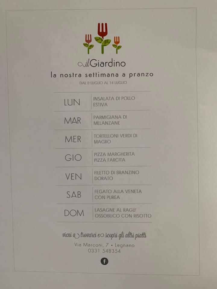 Menu at IL GIARDINO Ristorante self service, Legnano
