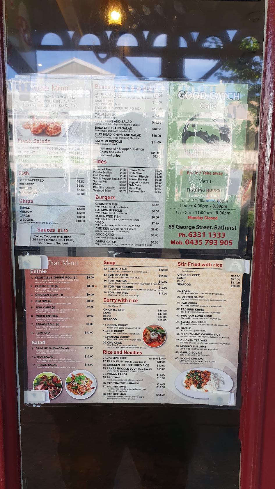Menu at Good Catch Cafe PTY Ltd., Bathurst