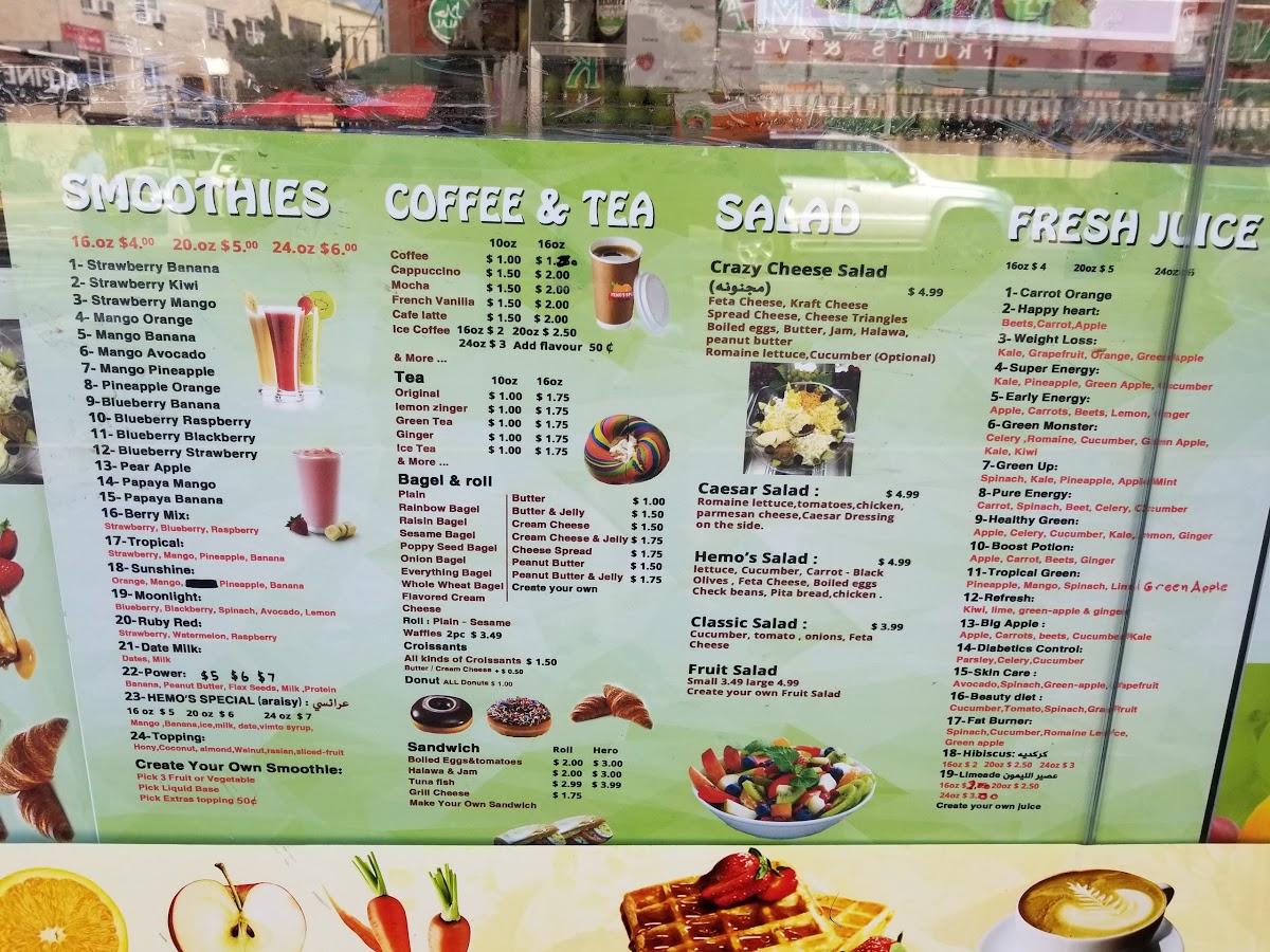 Menu at Hemo's Spot pub & bar, New York City, 486 Bay Ridge Ave
