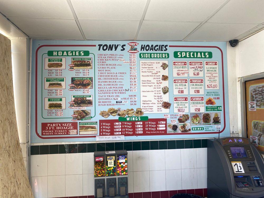 Menu at MR Hoagie fast food, Chicago