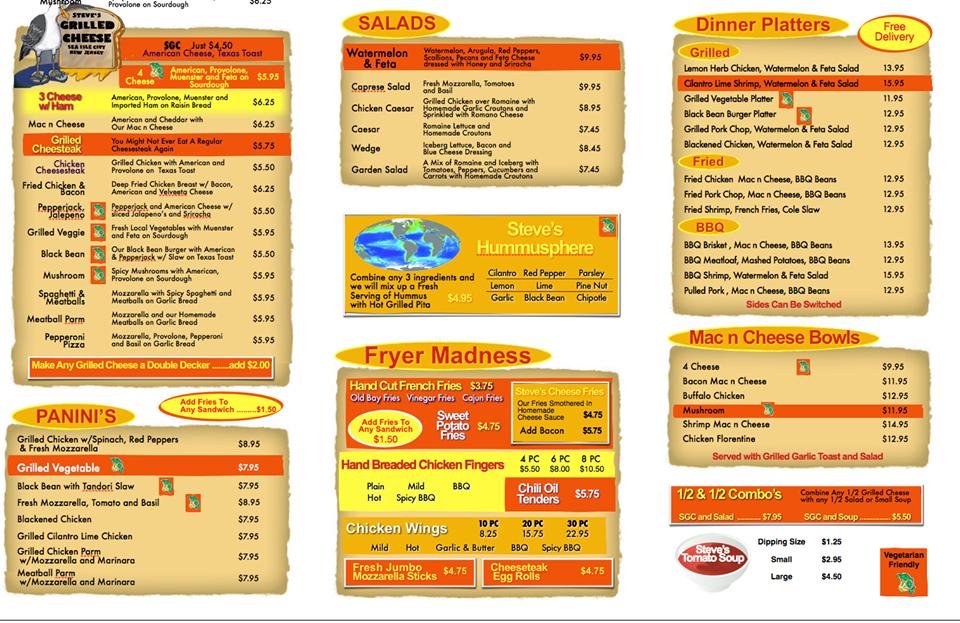Steve's Grilled Cheese and Quesadilla Company in Sea Isle City ...