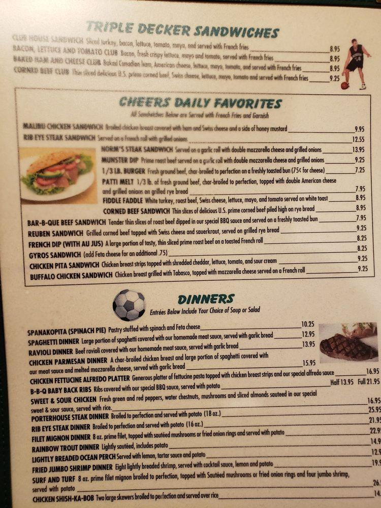 Menu at Cheers Food & Drink pub & bar, Munster