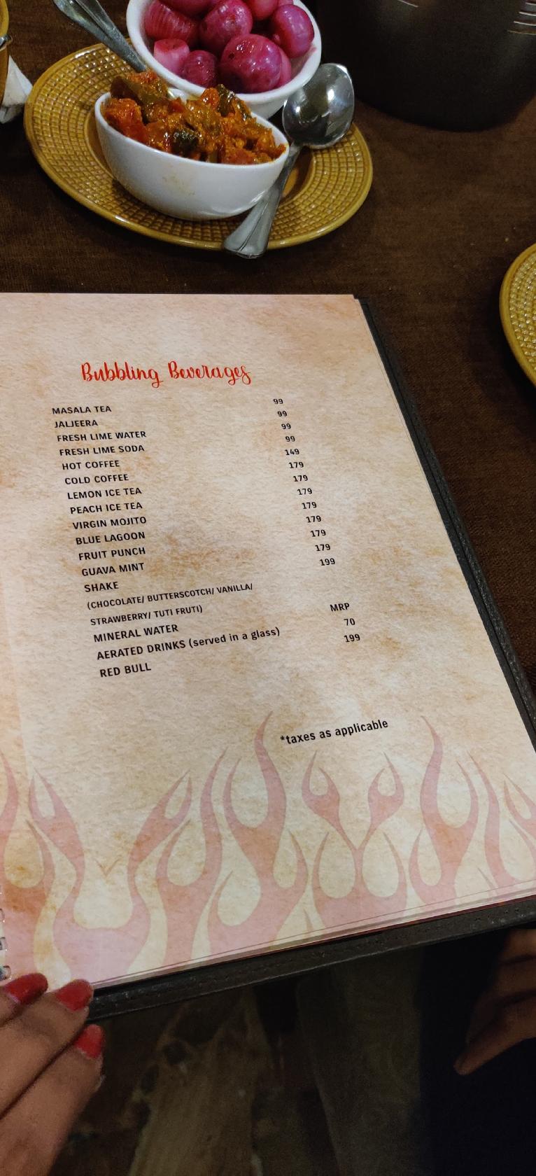 Menu at Flames Restaurant, Kanpur