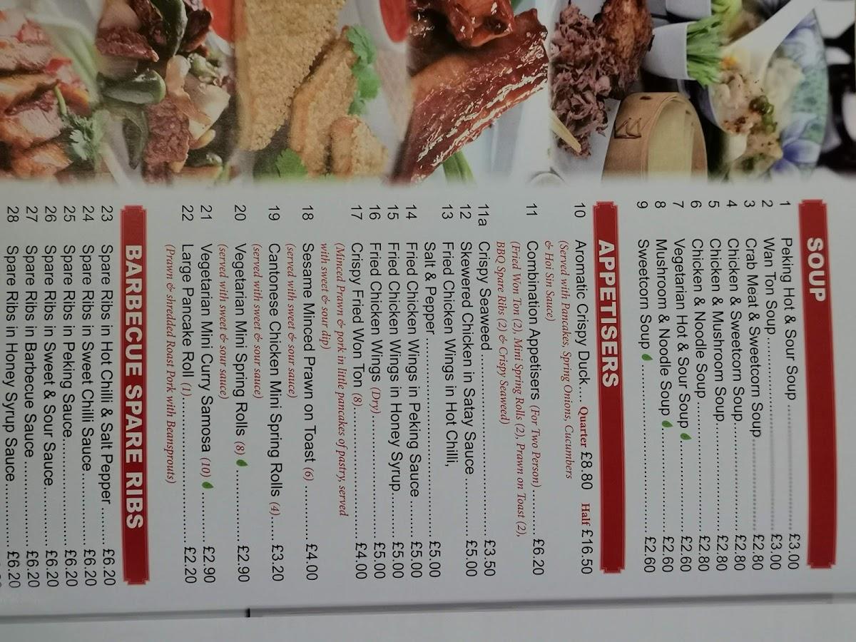 Menu at King 2 fast food, Chapel-en-le-Frith